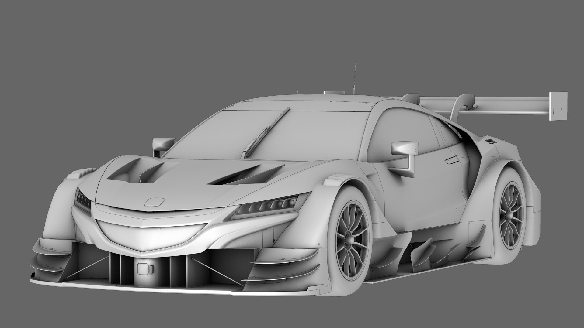 Honda NSX-GT GT500 Super GT 3D Model - TurboSquid 2014961