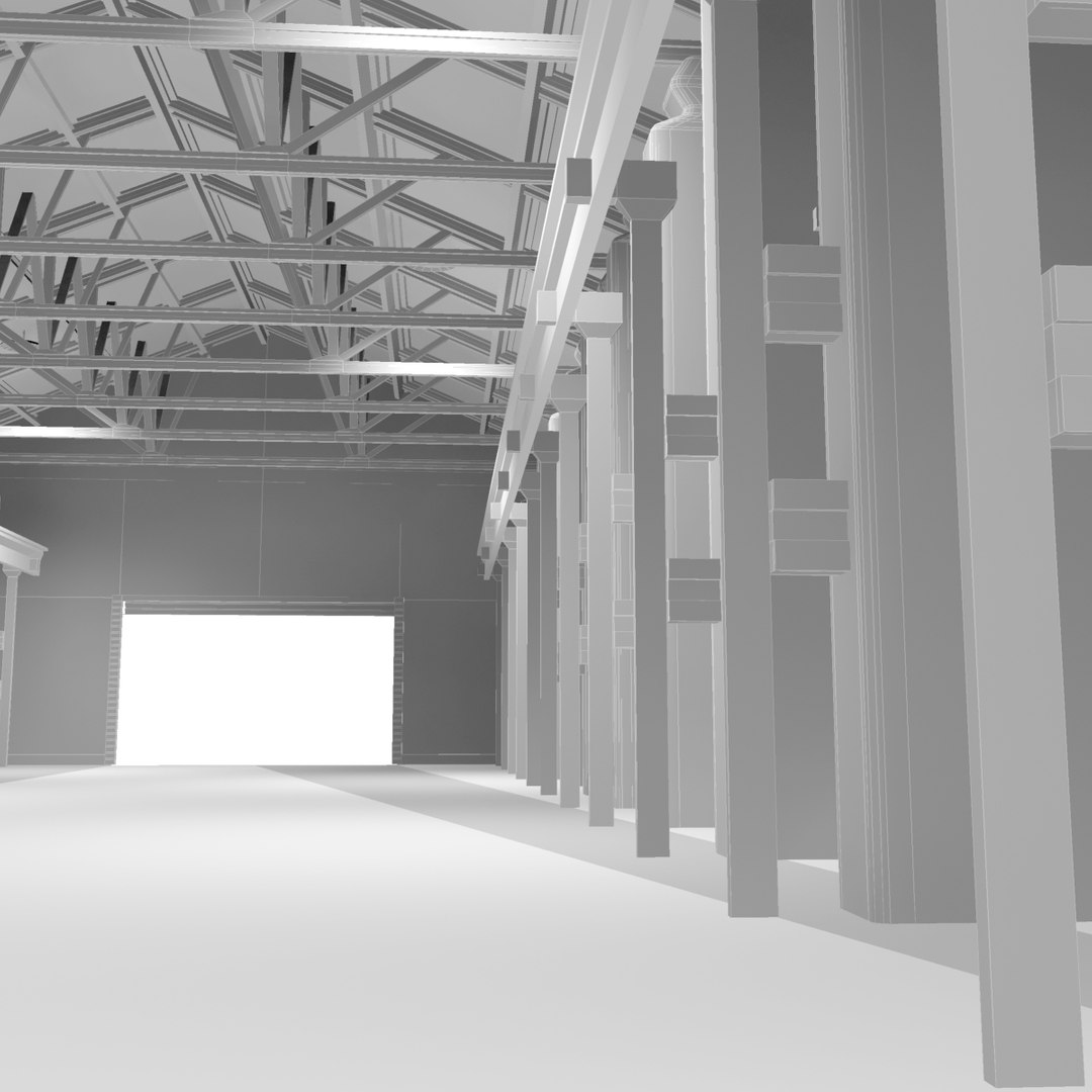 Warehouse Building 3d Model