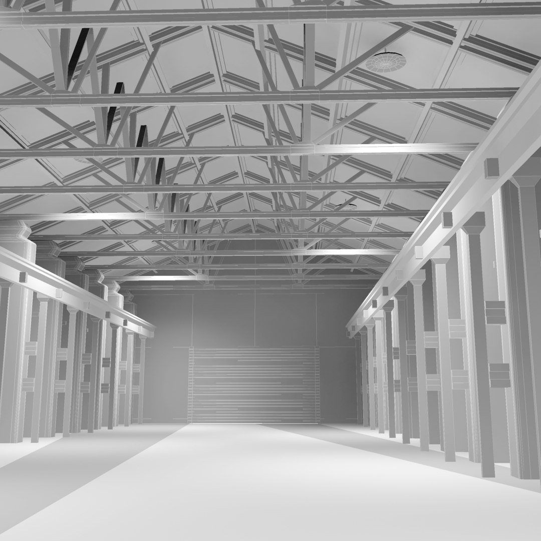 Warehouse Building 3d Model