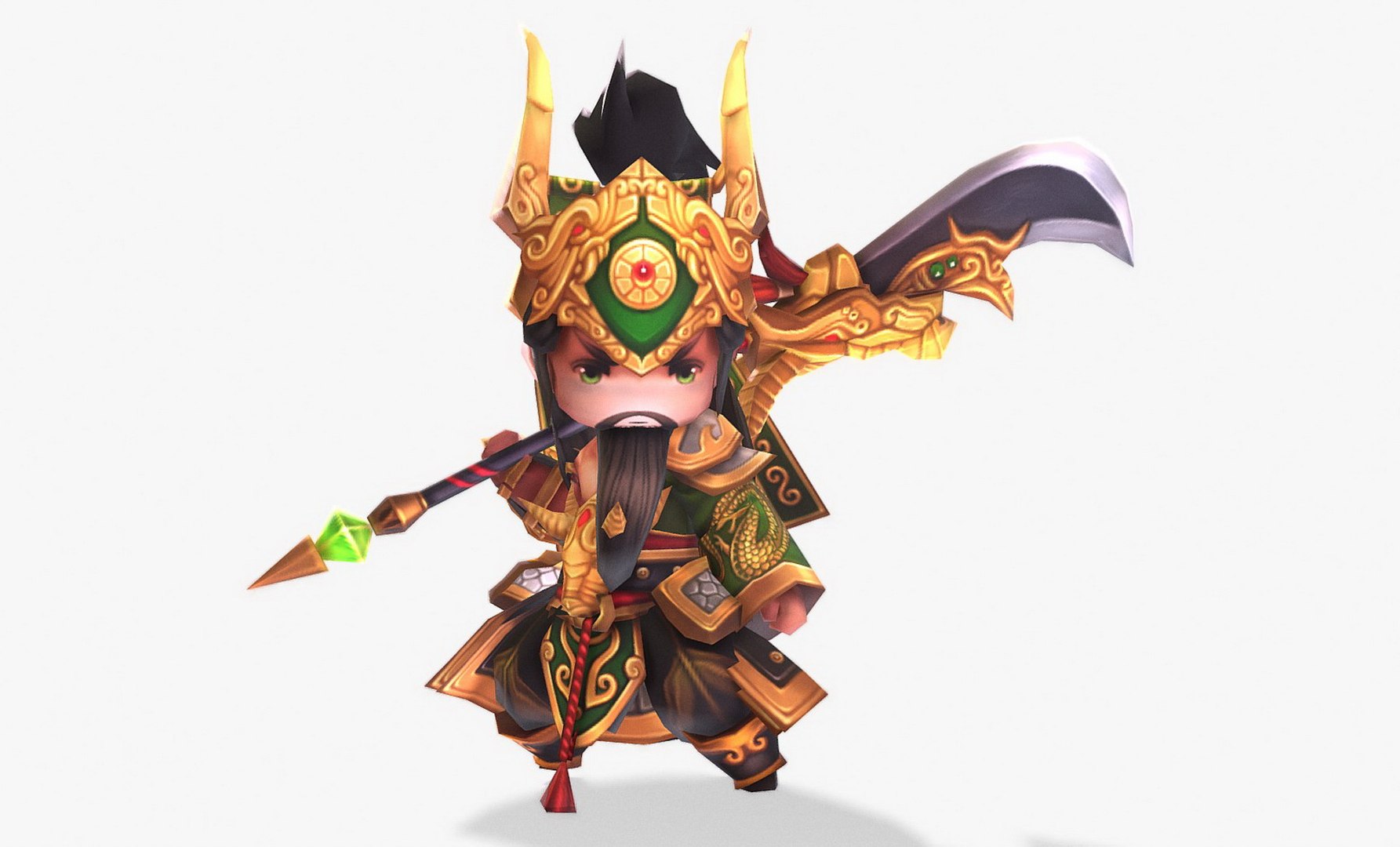 Three Kingdoms - Guan Yu 3D Model - TurboSquid 2015068