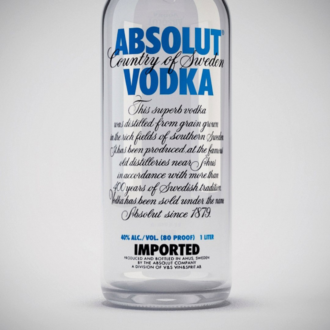 Max Absolut Vodka Bottle