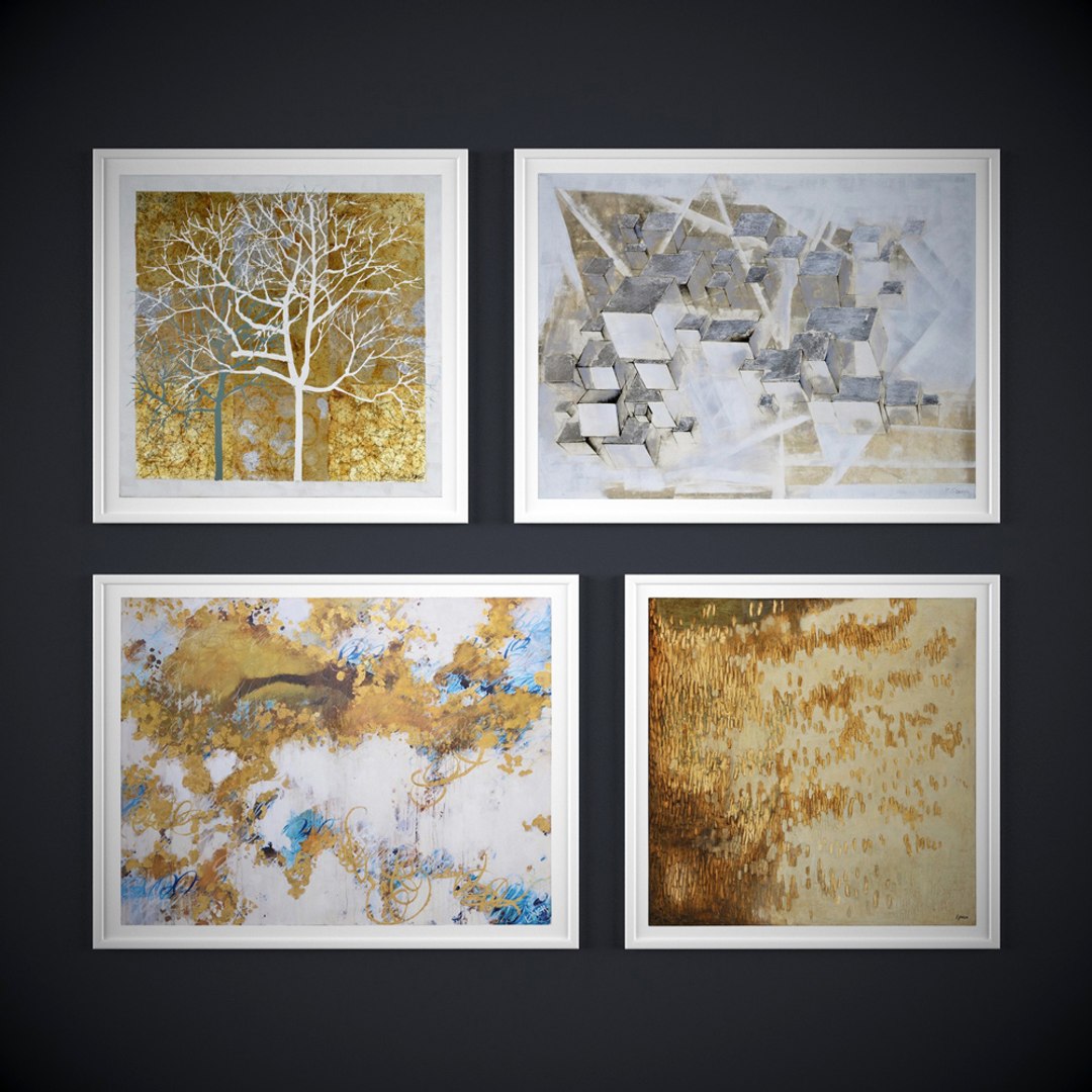 Contemporary Paintings Abstraction 3d Model