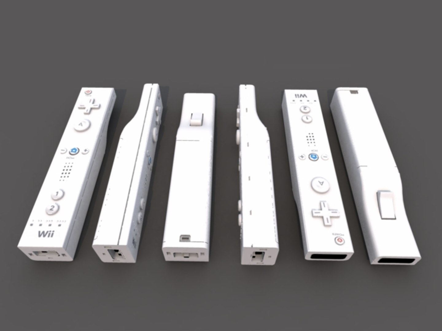 nintendo wii controller 3d model