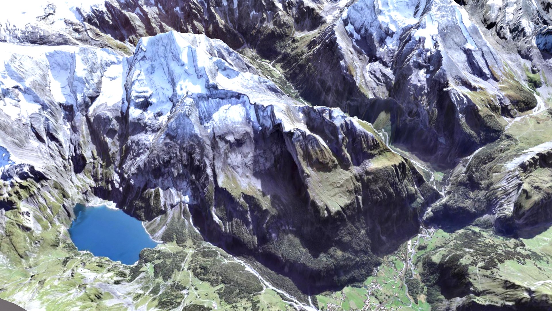 3D Model Mountain Landscape Doldenhorn Rinderhor Switzerland ...