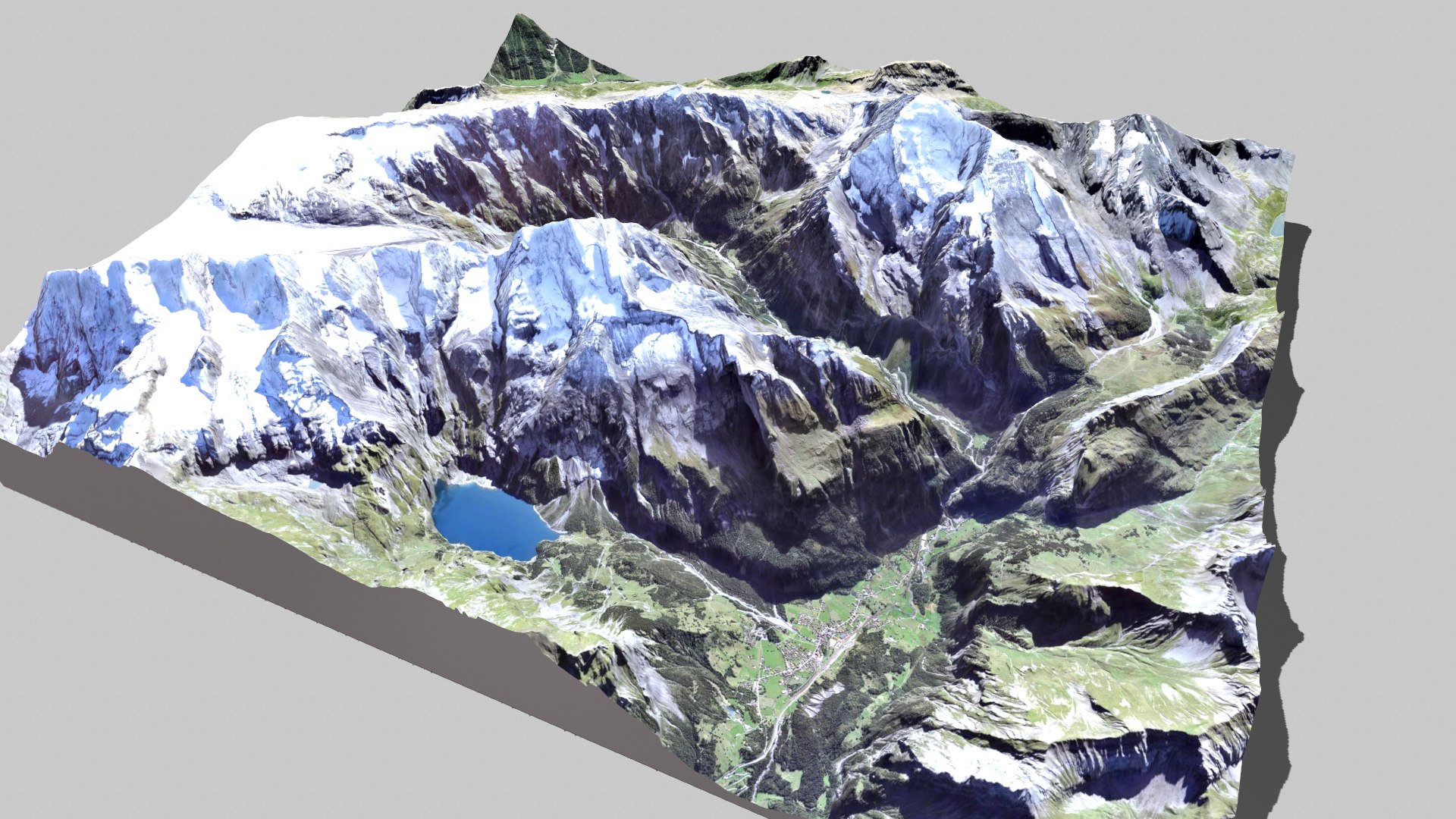 3D Model Mountain Landscape Doldenhorn Rinderhor Switzerland ...