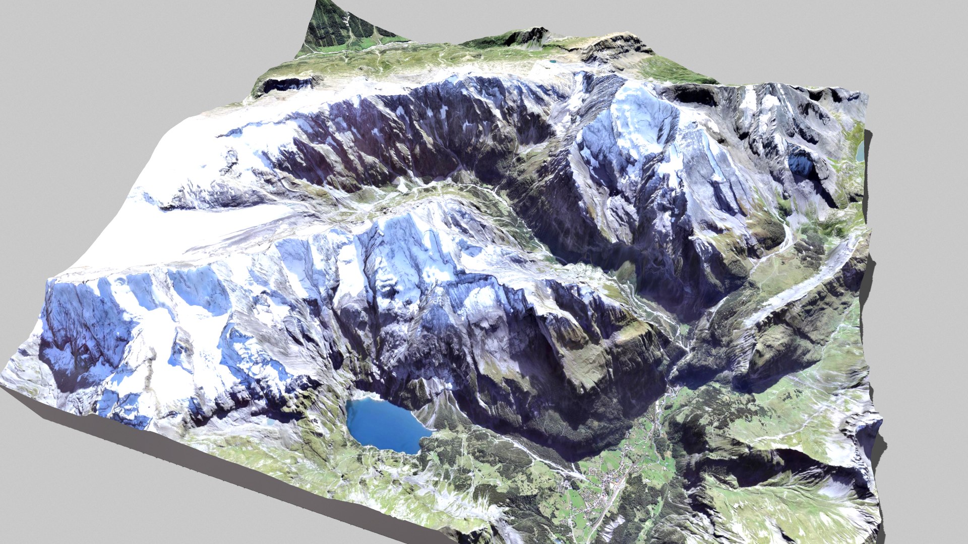 3D Model Mountain Landscape Doldenhorn Rinderhor Switzerland ...