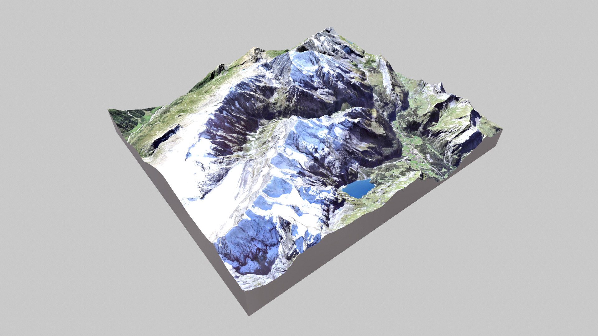 3D Model Mountain Landscape Doldenhorn Rinderhor Switzerland ...