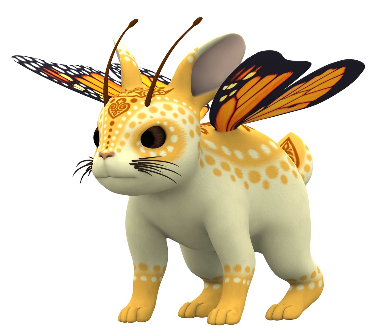 Monarch Bunnyfly 3D Model - TurboSquid 1574029