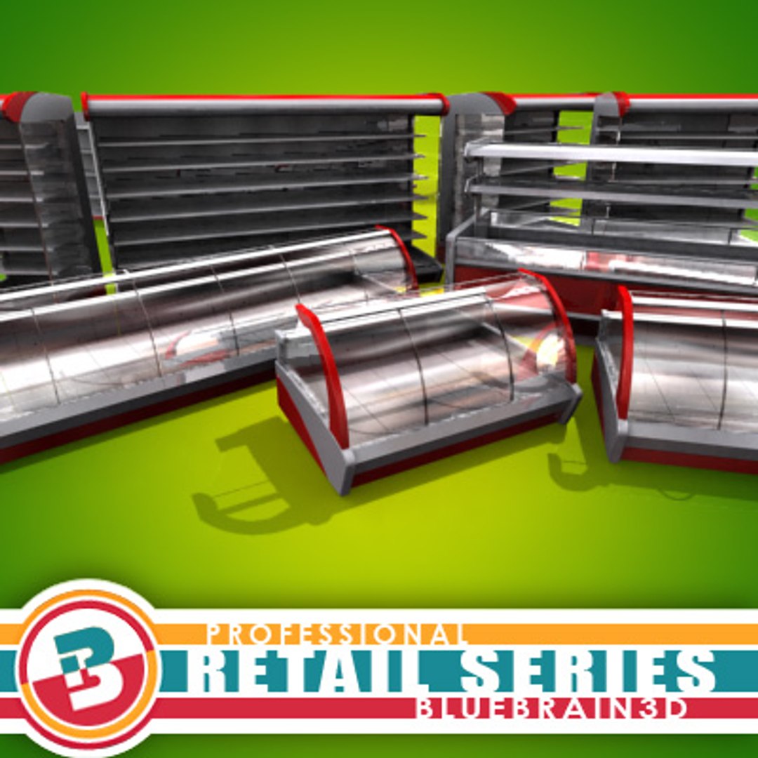 3d Grocery Display Cases Retail