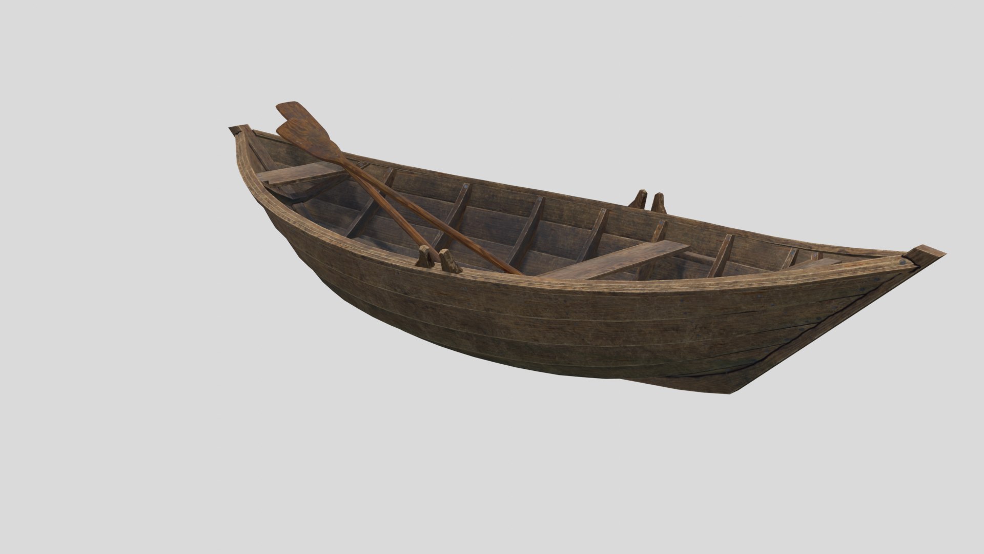 3D Wooden Boat Model - TurboSquid 2376376