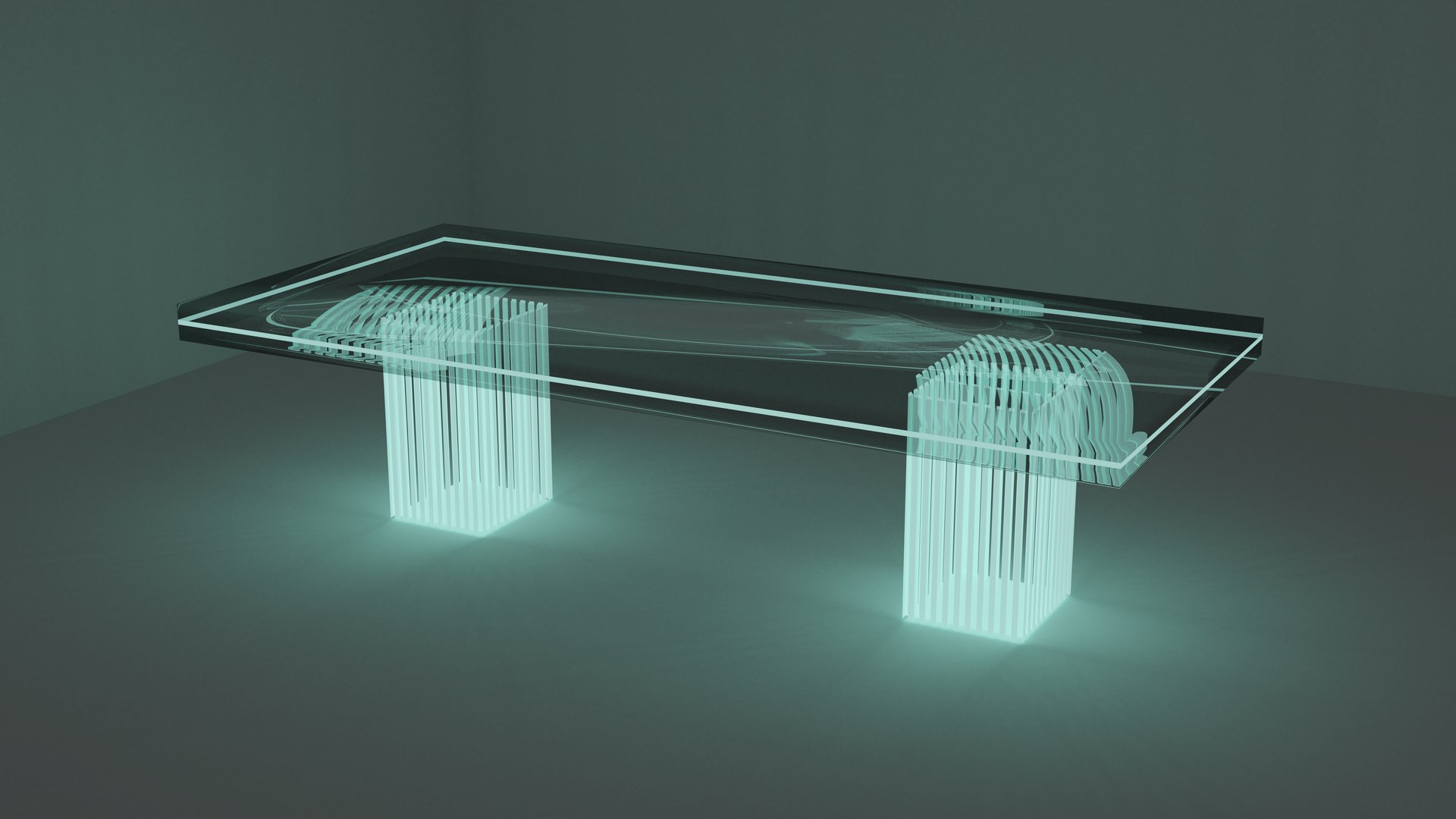 Glass Table Neon 3D Model - TurboSquid 1694519