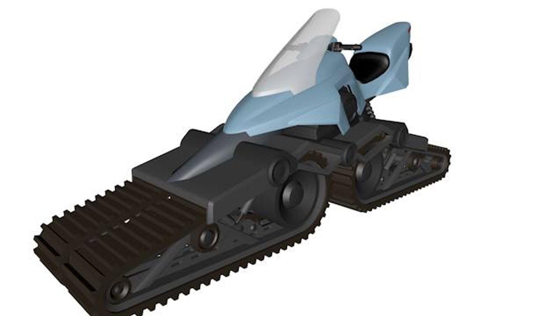 3d futuristic snowmobile ski-doo model