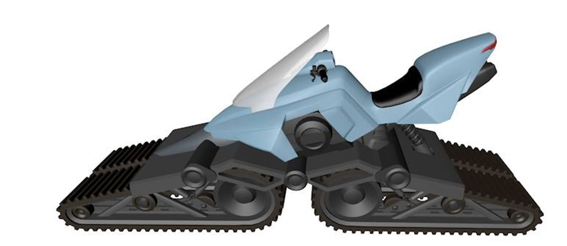 3d futuristic snowmobile ski-doo model
