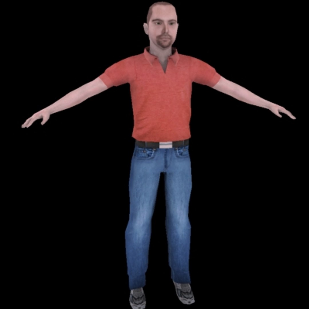 Everyday Male Casual Unrigged 3d Model