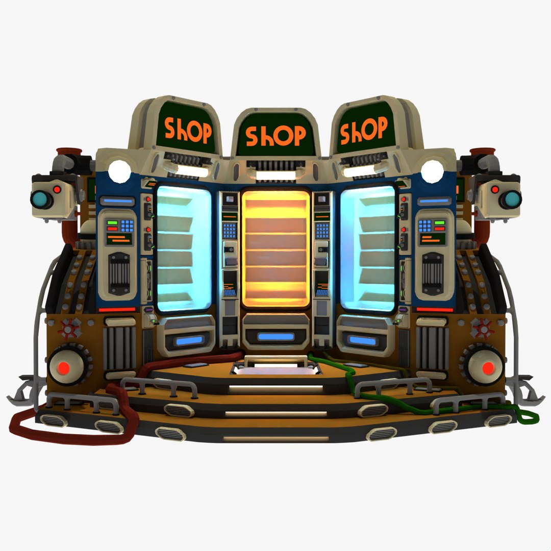 Sci-fi low-poly vending machine shop 3D - TurboSquid 2162402