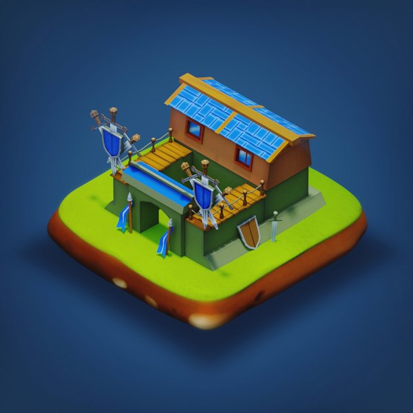 3D model - rpg medieval low-poly building - TurboSquid 1378040