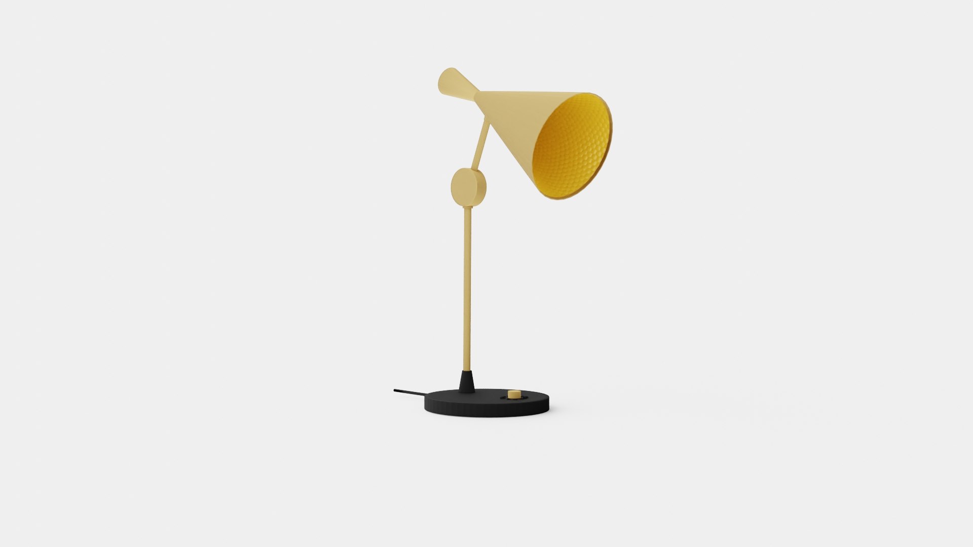 3D Model Beat Table Lamp Brass - TurboSquid 2247323