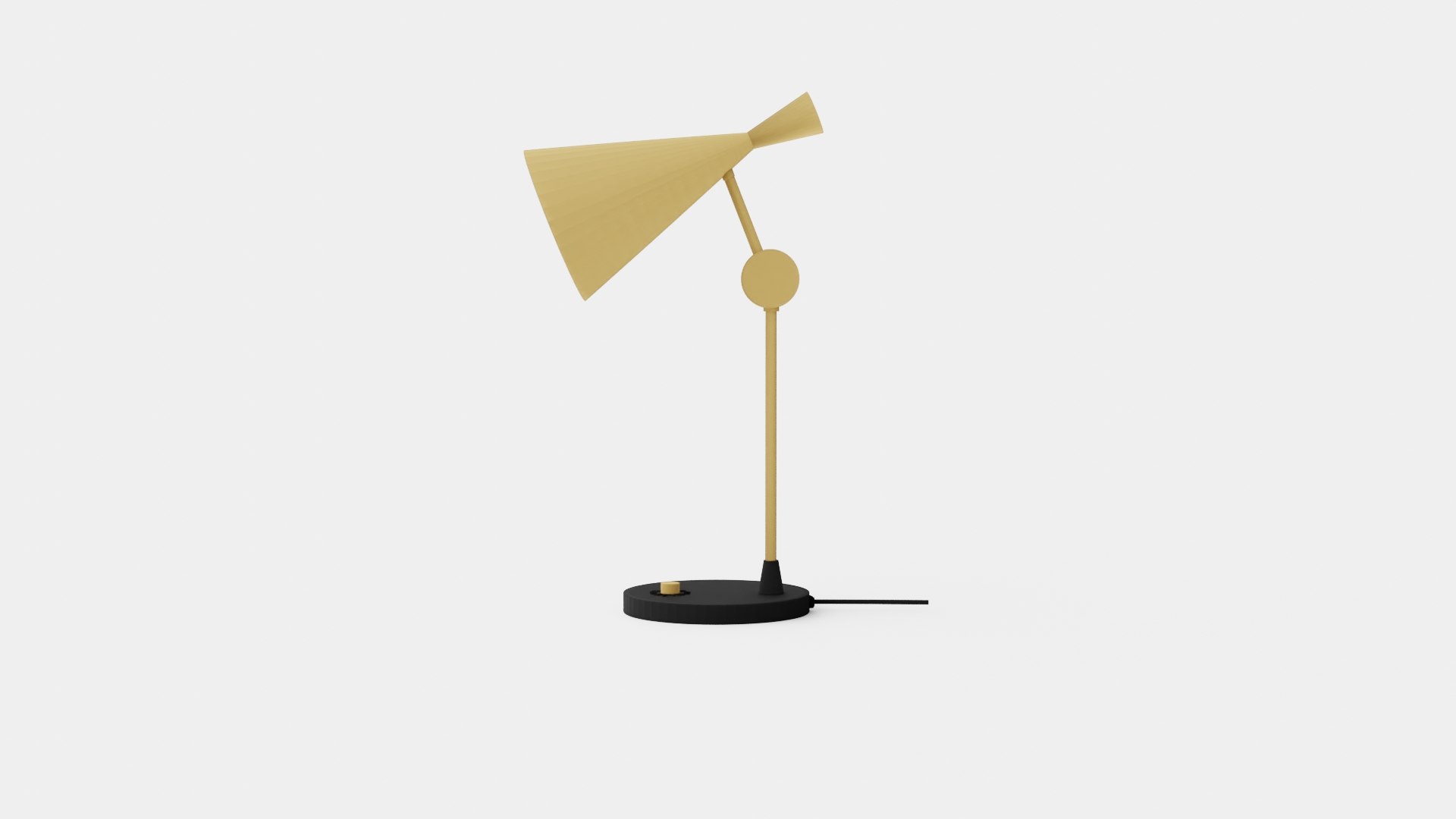 3D Model Beat Table Lamp Brass - TurboSquid 2247323