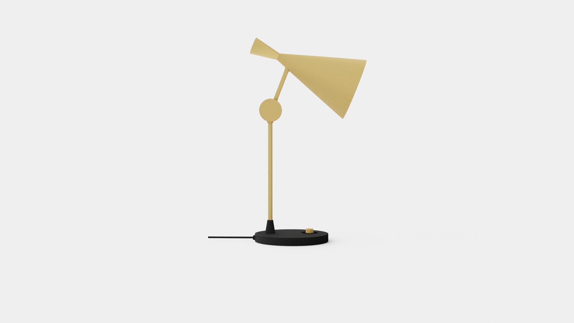 3D Model Beat Table Lamp Brass - TurboSquid 2247323