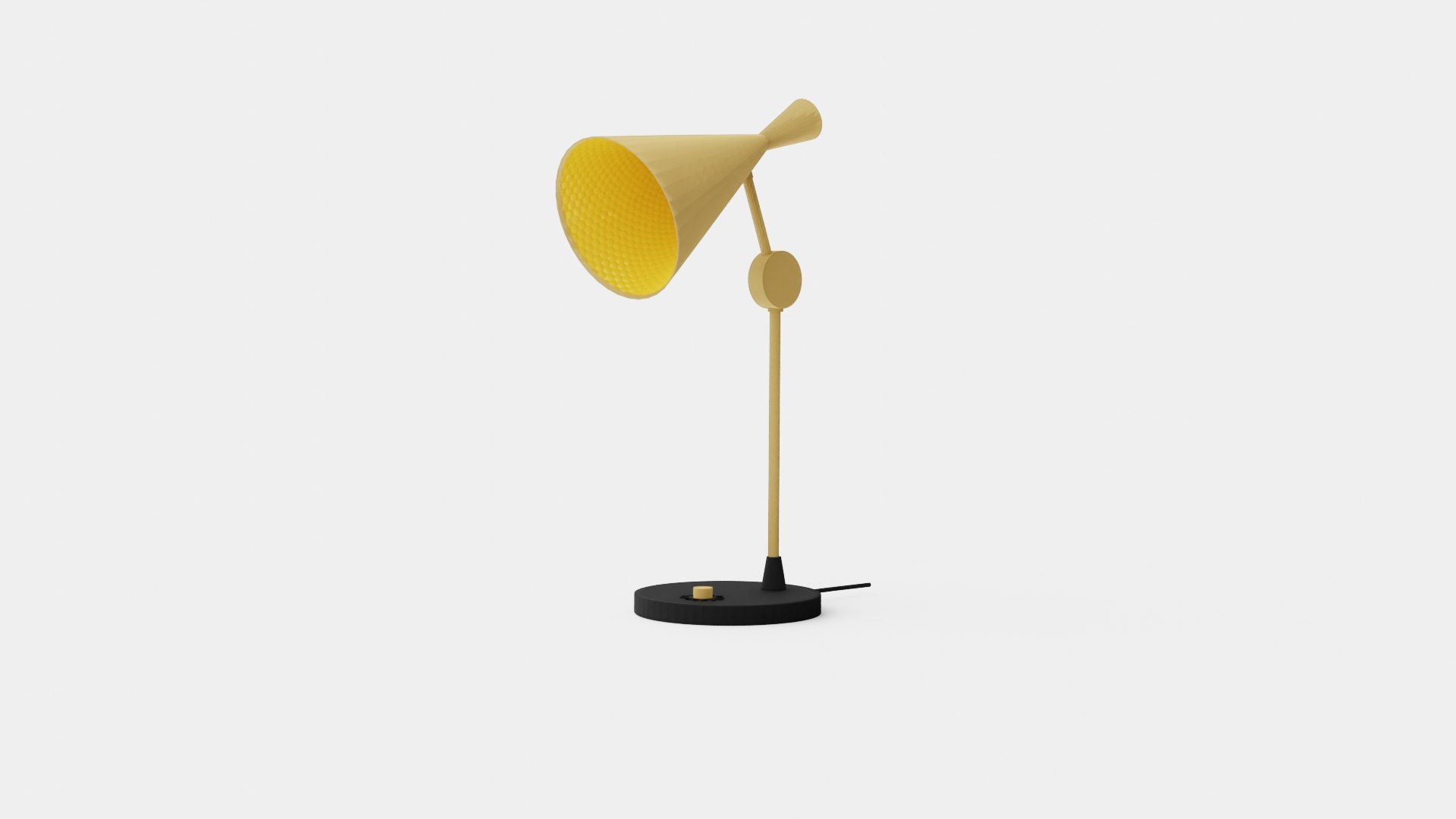 3D Model Beat Table Lamp Brass - TurboSquid 2247323