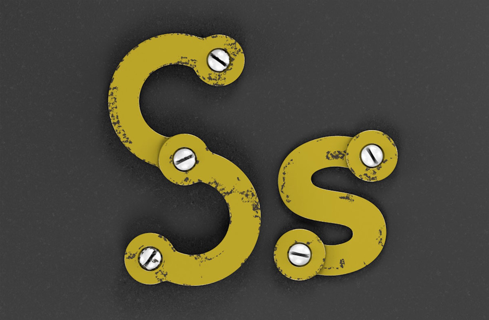 Rst rusty metal alphabet letters 3D model - TurboSquid 1454086