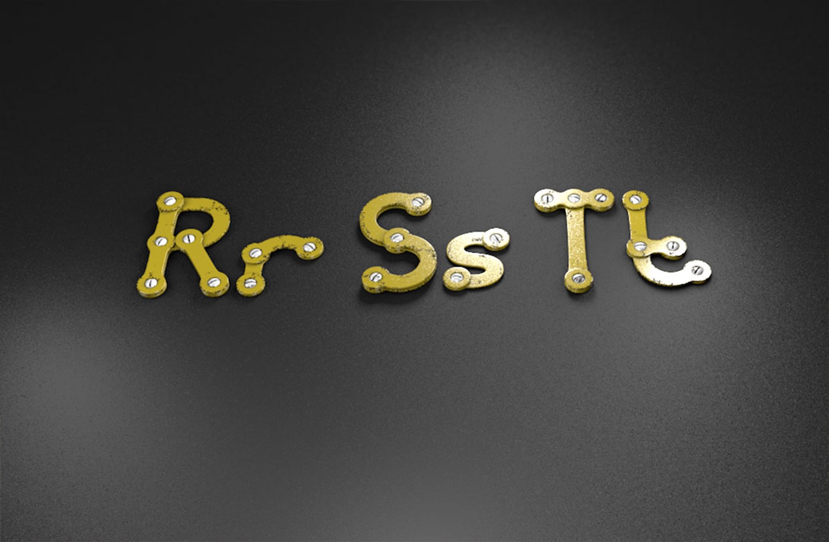Rst rusty metal alphabet letters 3D model - TurboSquid 1454086