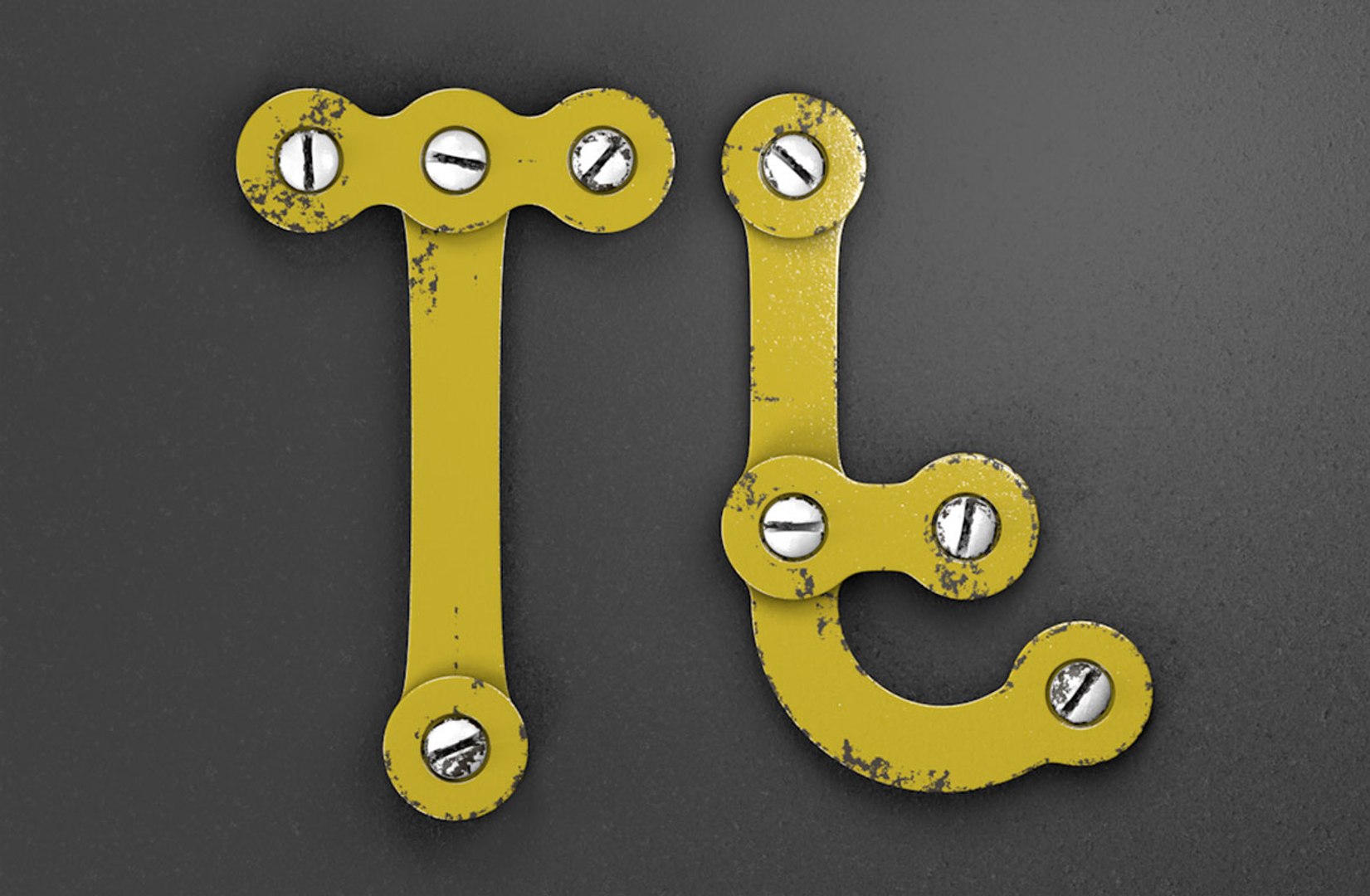 Rst rusty metal alphabet letters 3D model - TurboSquid 1454086