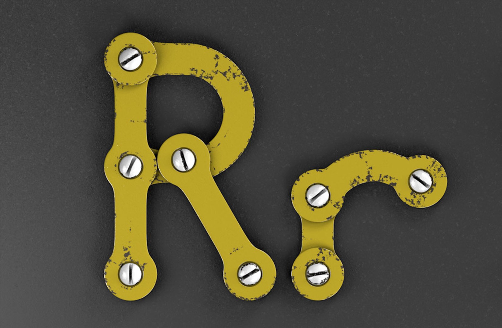 Rst rusty metal alphabet letters 3D model - TurboSquid 1454086