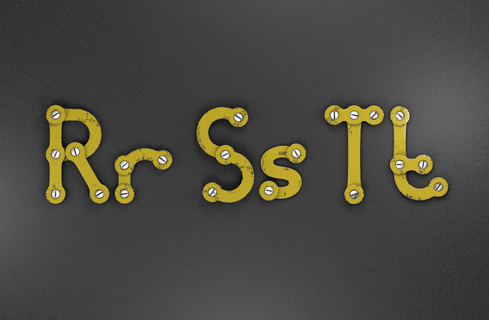 Rst rusty metal alphabet letters 3D model - TurboSquid 1454086