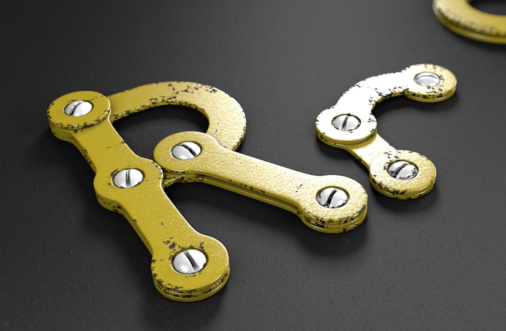 Rst rusty metal alphabet letters 3D model - TurboSquid 1454086