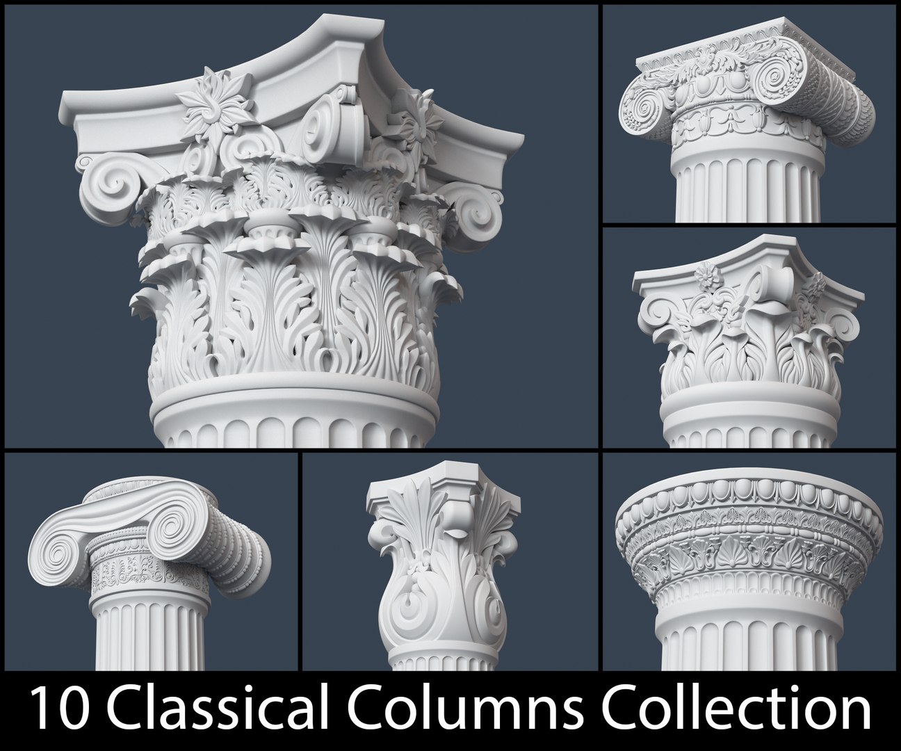 3d classical column model