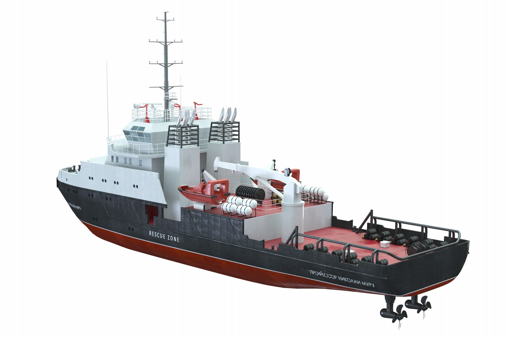3D Rescue Tugboat Professor Nikolay Muru Project 22870 Model ...