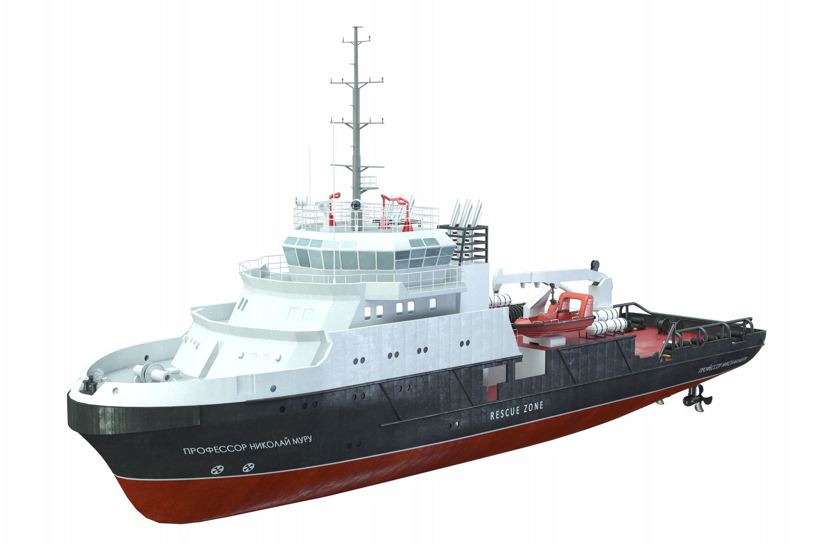 3D Rescue Tugboat Professor Nikolay Muru Project 22870 Model ...