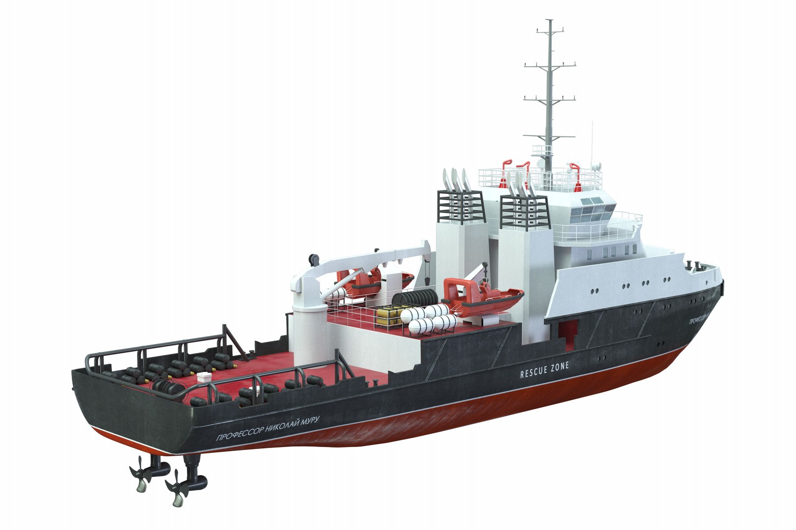 3D Rescue Tugboat Professor Nikolay Muru Project 22870 Model ...