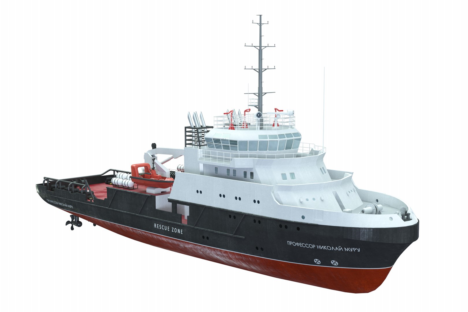 3D Rescue Tugboat Professor Nikolay Muru Project 22870 Model ...