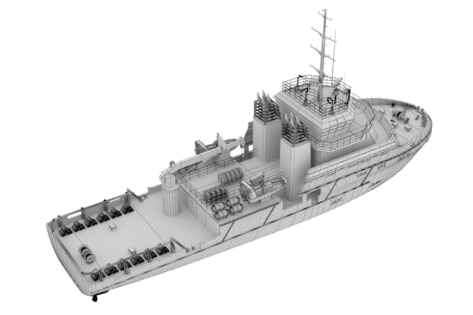 3D Rescue tugboat Professor Nikolay Muru project 22870 model ...