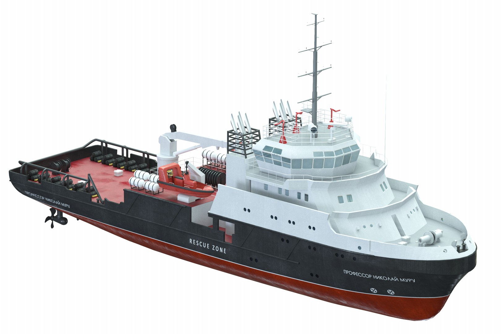 3D Rescue Tugboat Professor Nikolay Muru Project 22870 Model ...