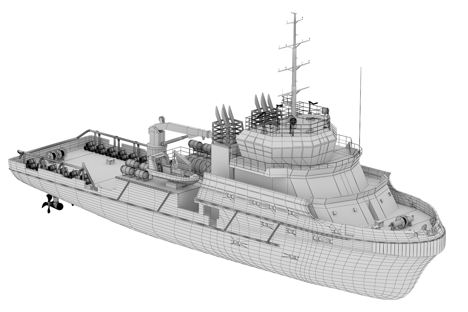 3D Rescue tugboat Professor Nikolay Muru project 22870 model ...