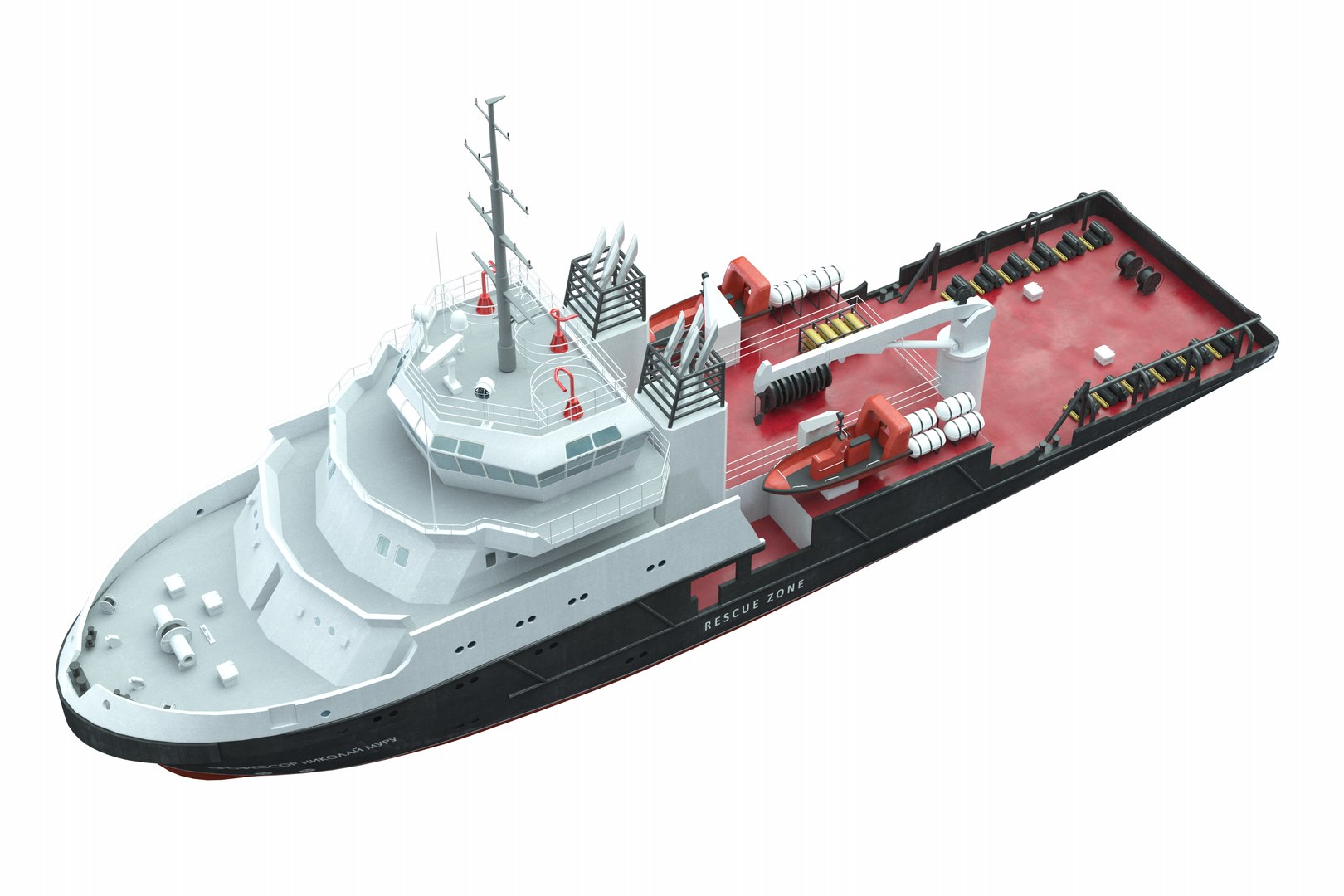 3D Rescue tugboat Professor Nikolay Muru project 22870 model ...