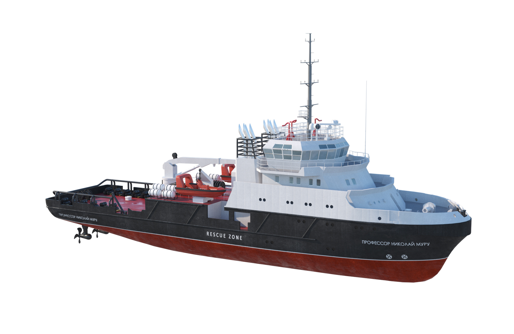 3D Rescue Tugboat Professor Nikolay Muru Project 22870 Model ...