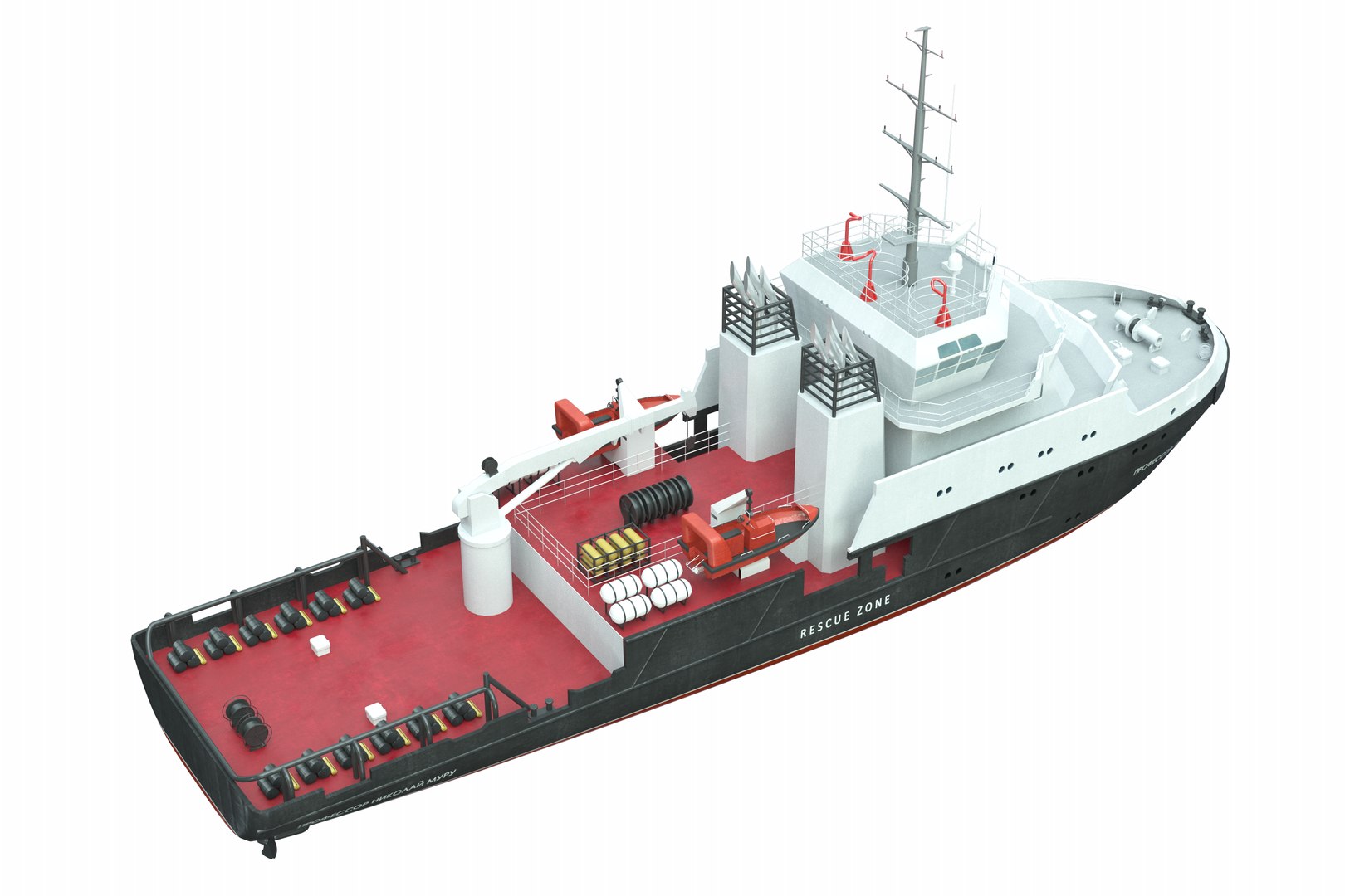 3D Rescue tugboat Professor Nikolay Muru project 22870 model ...