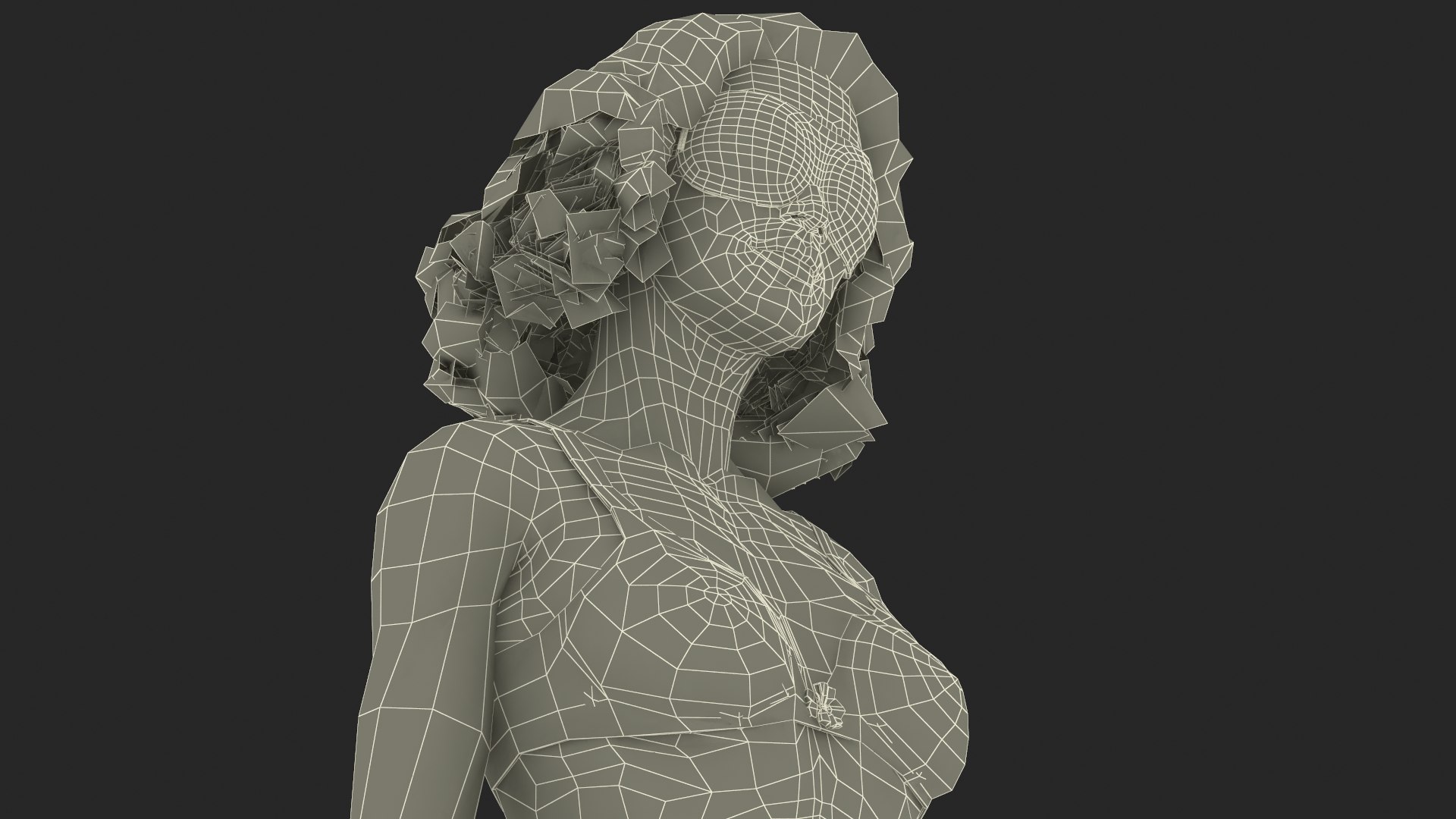 Woman Wearing Pink Eye Mask 3D - TurboSquid 2094894