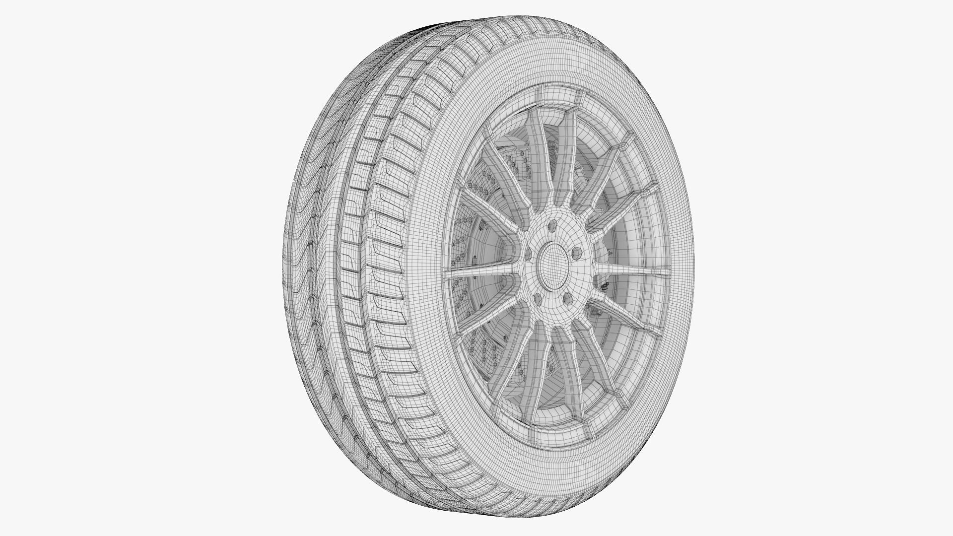 Realistic Car Wheel Pbr Model - TurboSquid 1660558