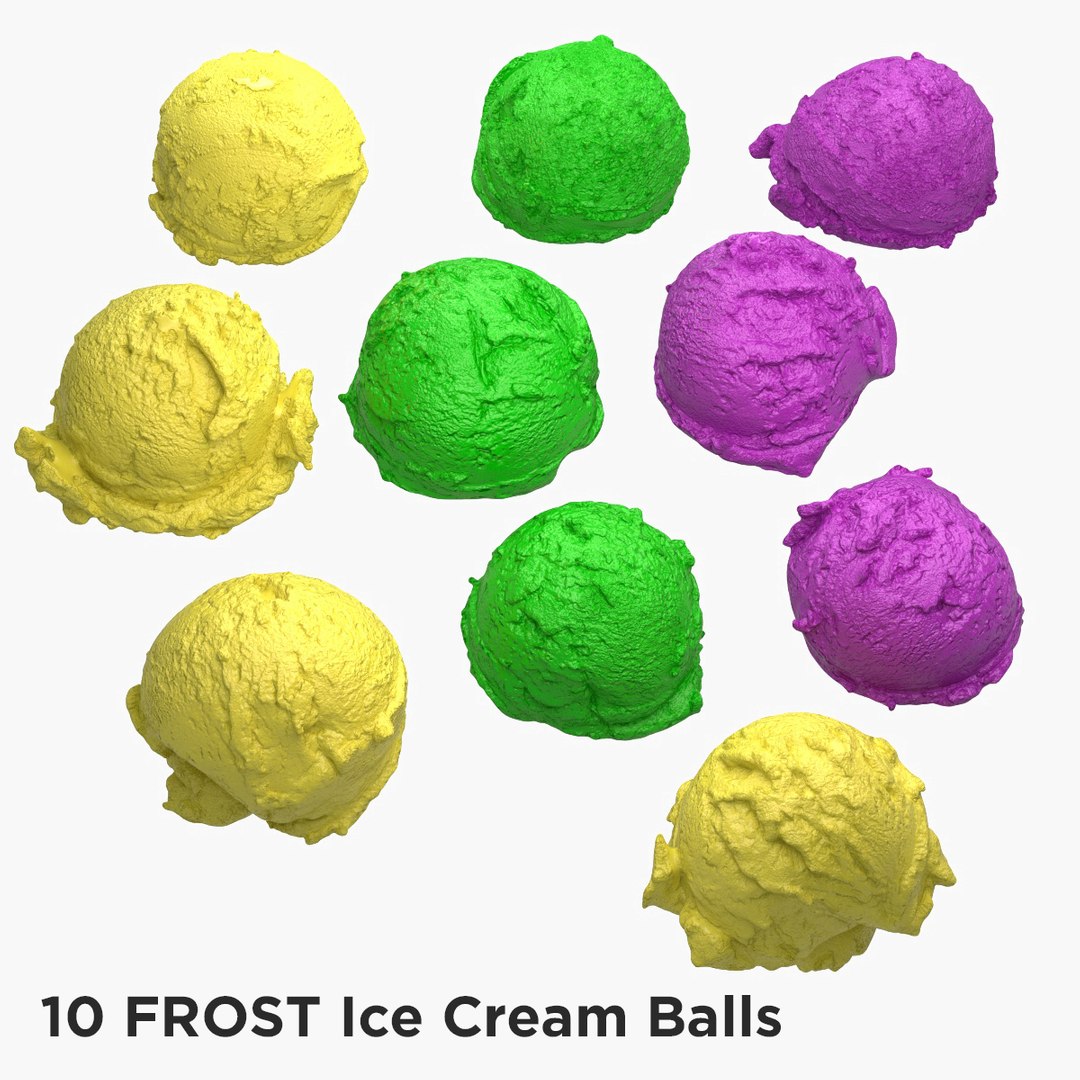 FROST Ice Cream Ball Collecton 3D - TurboSquid 1984325