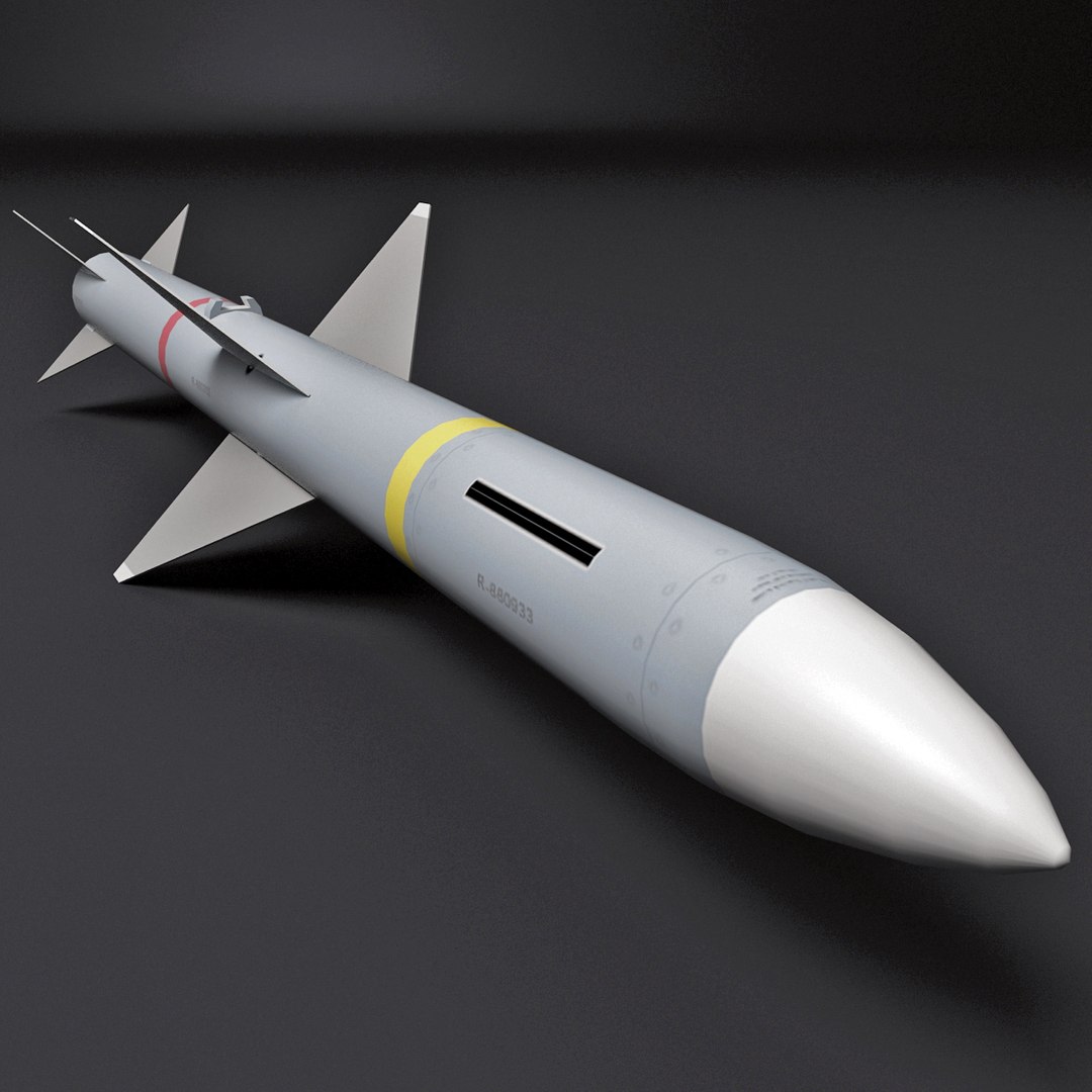 aircraft missile aim-7 sparrow 3d model