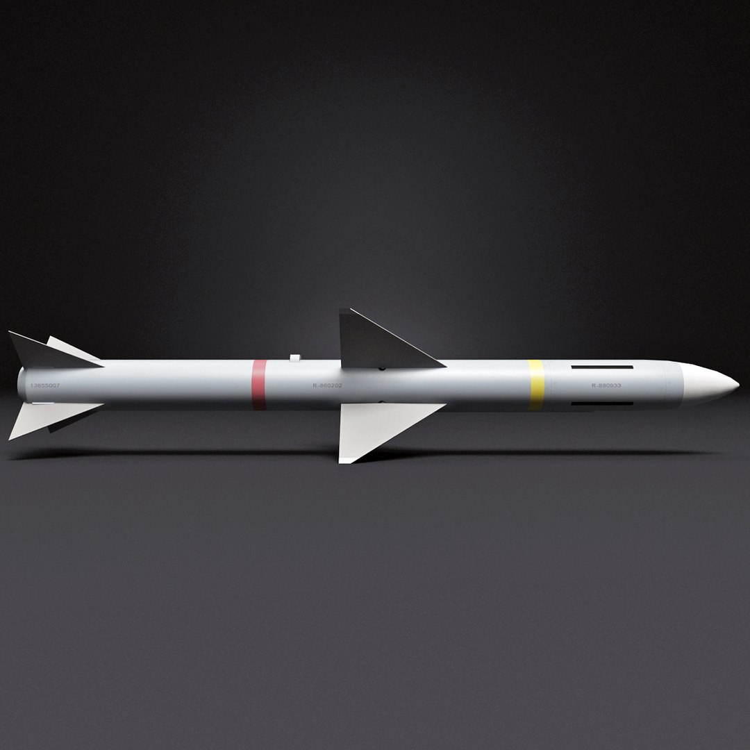 aircraft missile aim-7 sparrow 3d model