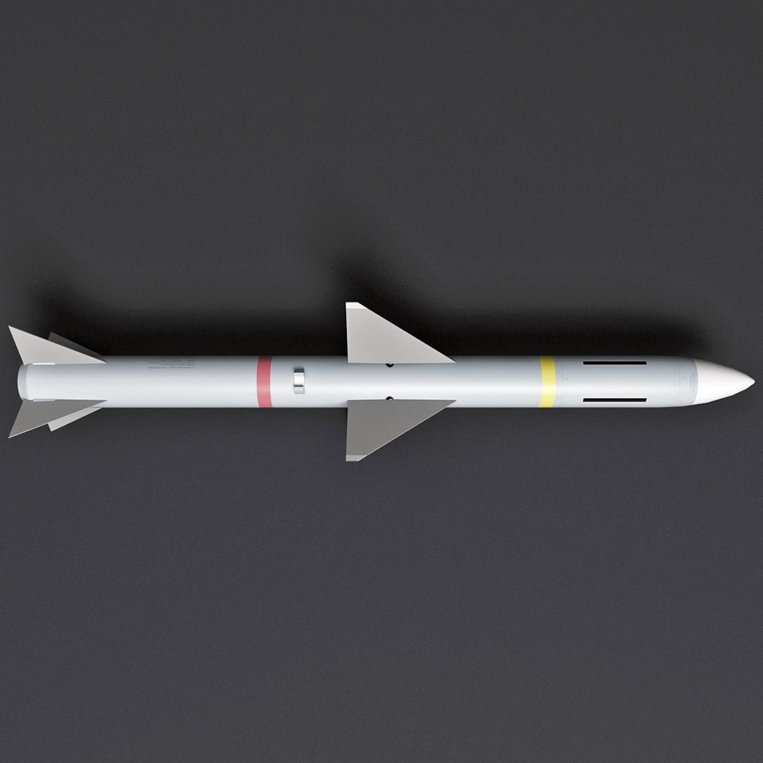 aircraft missile aim-7 sparrow 3d model