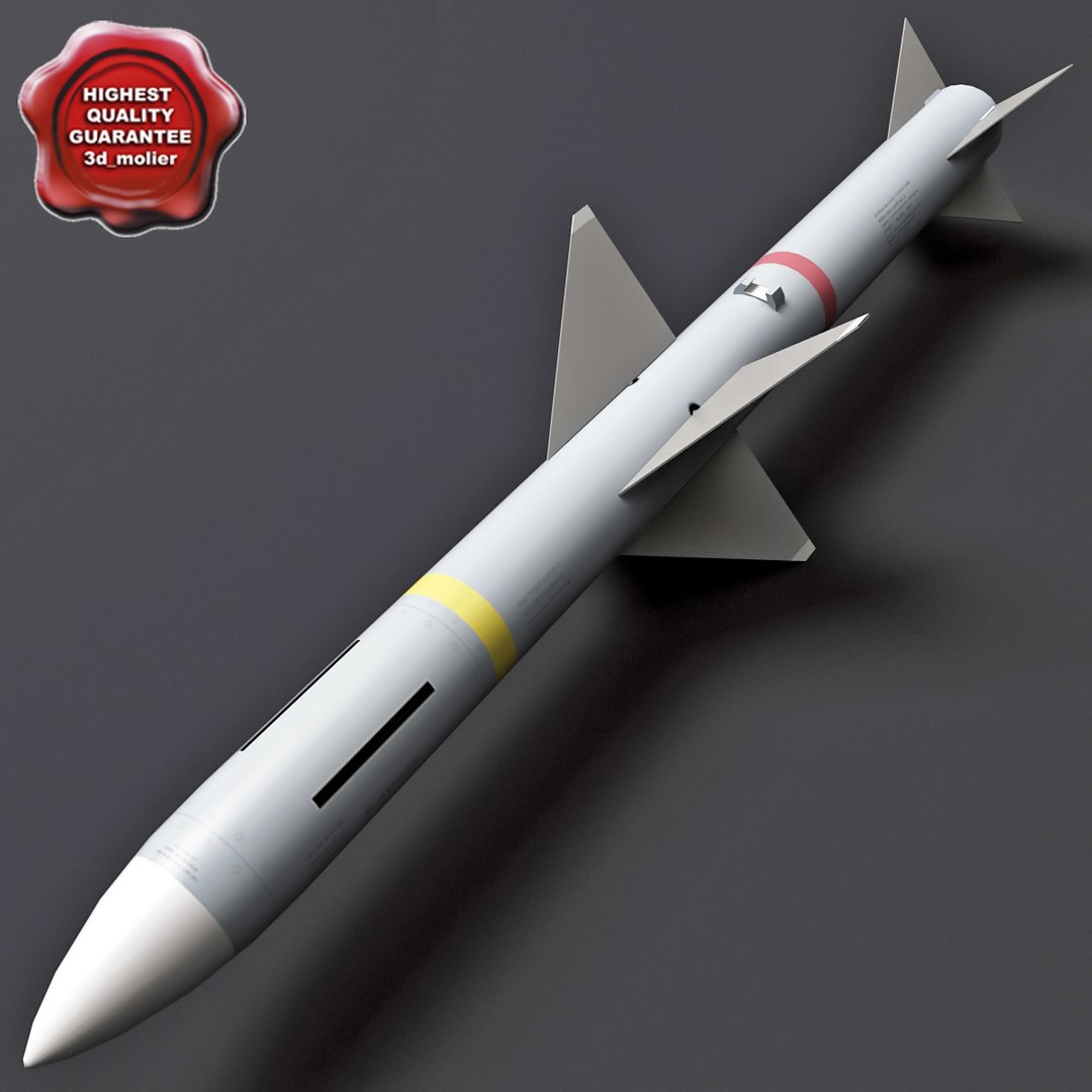 aircraft missile aim-7 sparrow 3d model