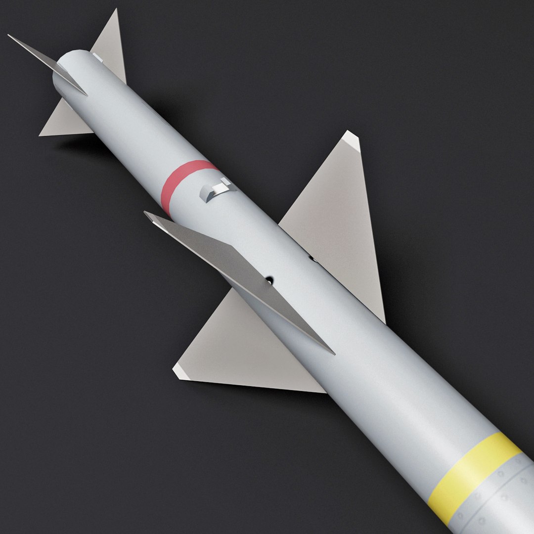 aircraft missile aim-7 sparrow 3d model