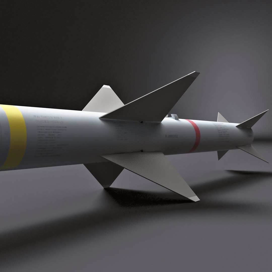 aircraft missile aim-7 sparrow 3d model
